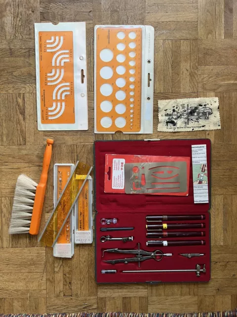 ROTRING RAPIDIGRAPH SET mit Schreib, Radier- und Zeichenschablone EUR ...
