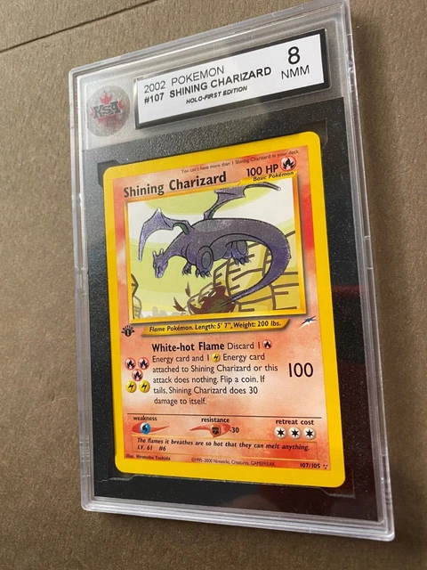 SHINING CHARIZARD 107/105 Neo Destiny 1st Edition Holo Pokemon Card KSA ...