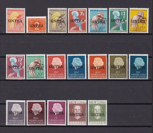 NIEDERLÄNDISCH-NEUGUINEA, UNTEA 1962 - Mi.-Nr. 1-19 postfrisch EUR 9,50 ...