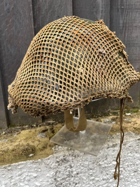WW2 D DAY Turtle Helmet with remains of Netting £39.99 - PicClick UK