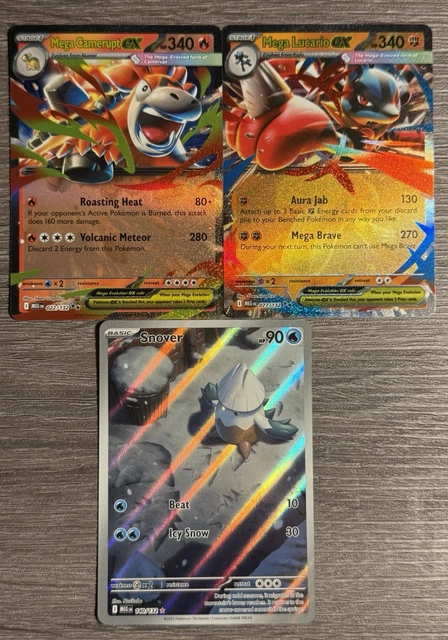 POKÉMON TCG MEGA Evolution Bundle Ft Snover Illustration RarePokémon/2ex Cards £10.78 - PicClick UK