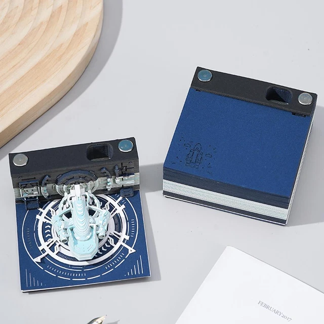 ART BLOCK 3D Paper Sculpture Earth Calendar Memo Pad Notepad School ...