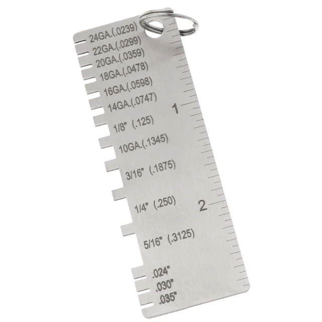 METAL SHEET THICKNESS Gauge Stainless Steel Welding Gage Inspection ...