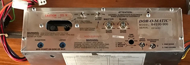 NT DOR-O-MATIC 84590-900 CONTROL BOX for Automatic Door Astro swing/mid ...