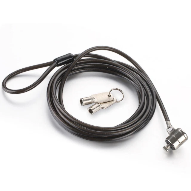 ANTI LAPTOP LOCK Computer Hardware Notebook Cable Security Key Chain £ ...