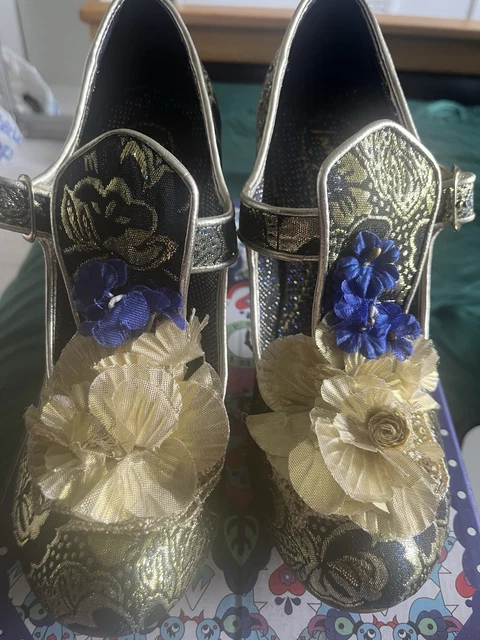 IRREGULAR CHOICE CAN’T Touch This Size 8 41 Blue And Gold £49.56 ...