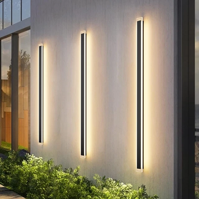 LED WALL LIGHT Long Strip Sconce Indoor Lamp Exterior Lights Modern £6. ...