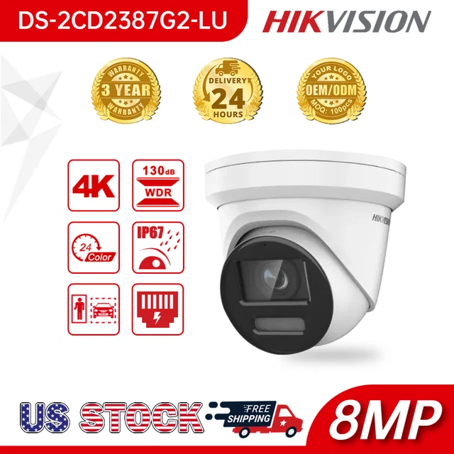 HIKVISION DS-2CD2387G2-LU 2.8MM 4K 8mp ColorVu IP Camera AcuSense PoE Audio US $249.28 - PicClick CA
