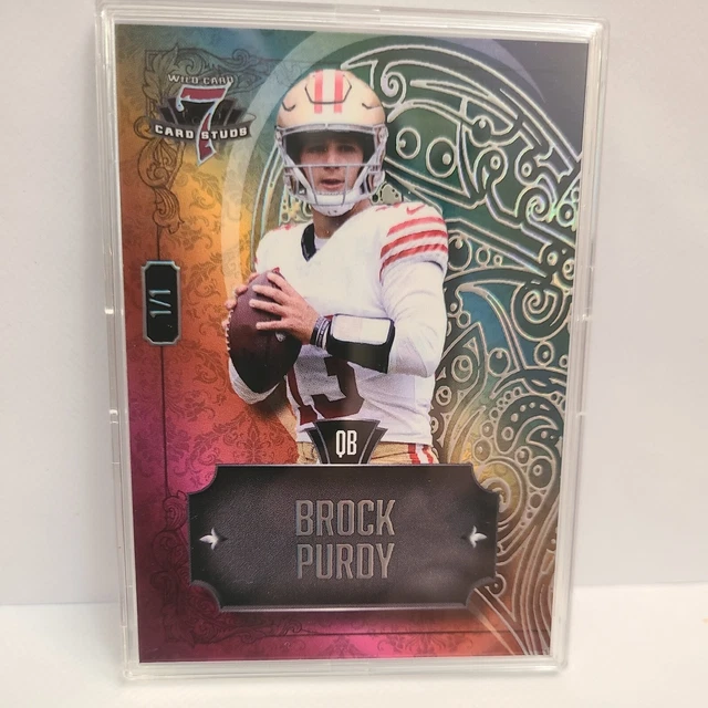 BROCK PURDY ARC-EN-CIEL 1/1 !!! 2023 Wild Card 7 Card Stud 49ers RARE ...