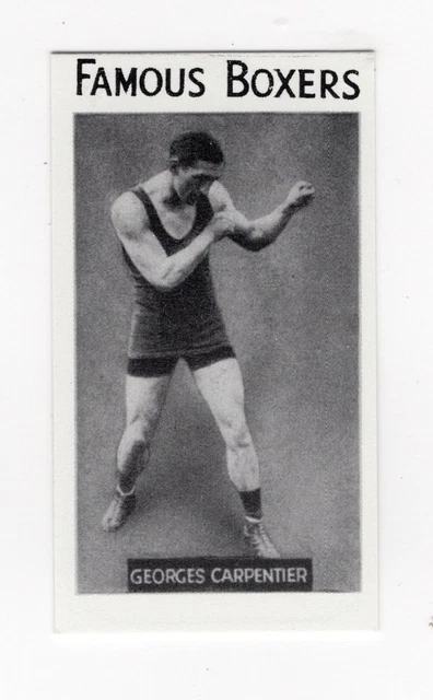 BOXING CARD - FAMOUS Boxer (Singleton Cole 1930 Repro) Georges ...