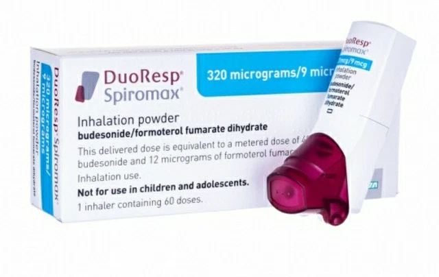 INHALER DUORESP SPIROMAX 320micrograms/dose / 9micrograms/dose dry ...