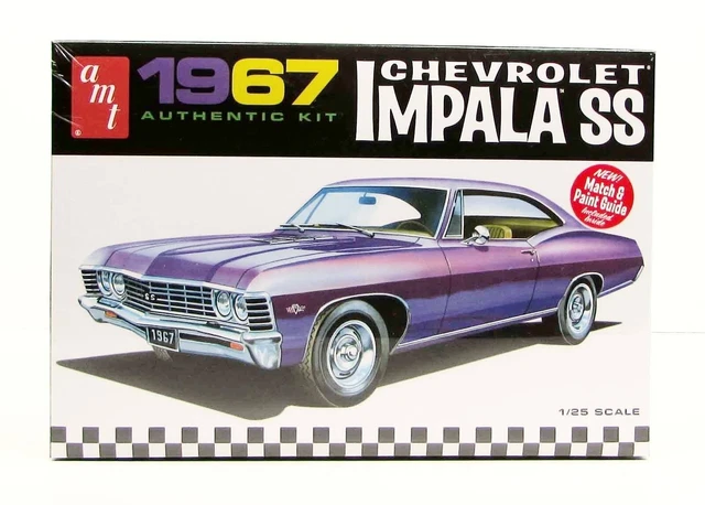 AMT 1967 CHEVROLET Impala SS 1:25 Scale Plastic Model Kit 981 Factory ...