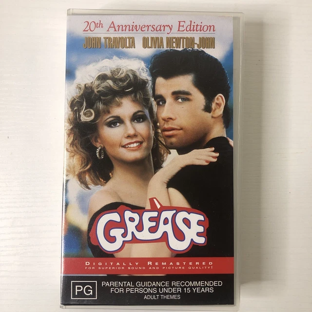 GREASE VHS MOVIE - 20th Anniversary Edition John Travolta Video ...