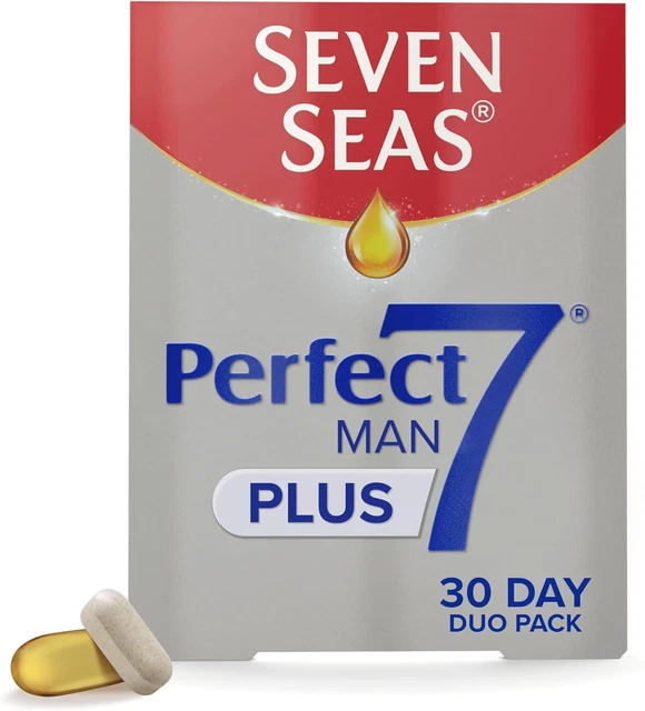 SEVEN SEAS PERFECT7 Man Plus, Multivitamin with Omega-3 and Vitamin D ...
