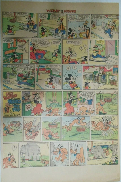 mickey-mouse-pluto-the-pup-sunday-page-walt-disney-7-21-1940-full-page-size-15-00-picclick