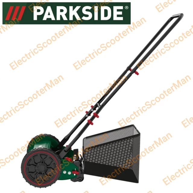PARKSIDE 2 WHEELS Manual Hand Push Lawnmower With 20L Grass Collector £ ...