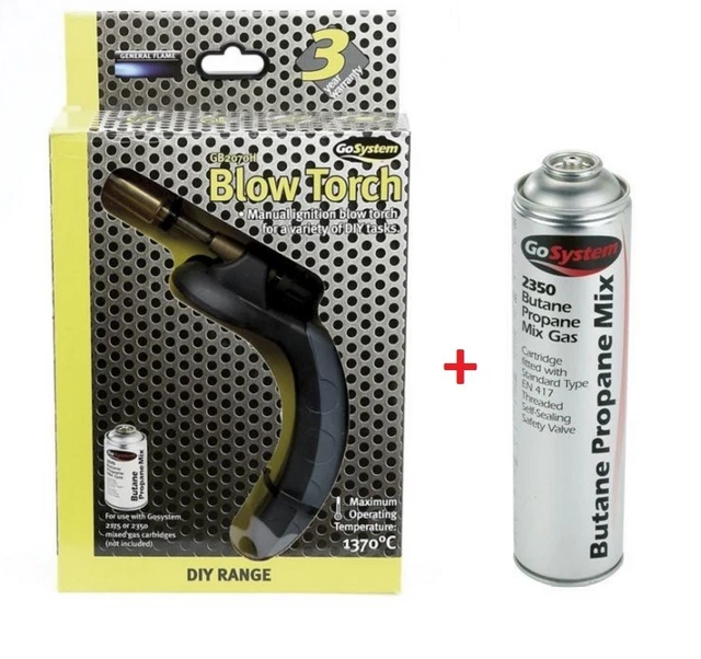 BLOW TORCH BUTANE Propane Gas Flamethrower Burner Welding Auto Soldering Brazing £21.32 ...
