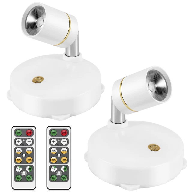 SPOT LIGHTS BATTERY Operated Accent Lights Indoor Dimmable LED ...