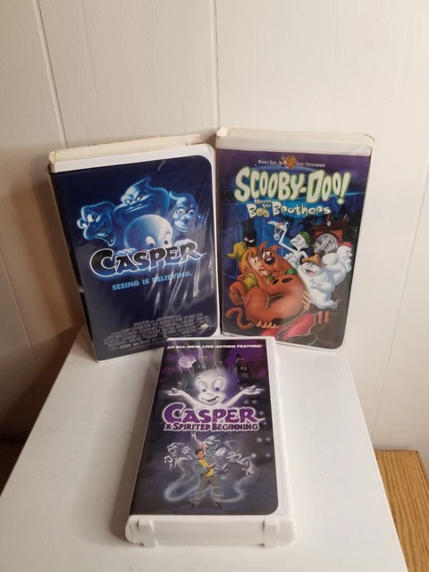 KIDS SPOOKY VHS Lot Casper (1997) + Spirited Beginning Scooby Doo Boo ...