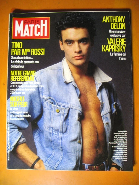 PARIS MATCH N° 1979 du 01/05/1987- Anthony Delon. V. Kaprisky. Tino par ...
