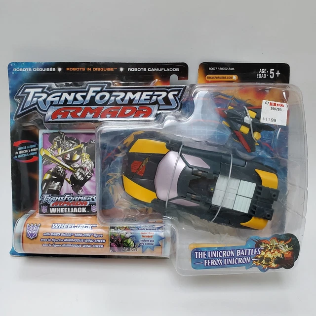 TRANSFORMERS ARMADA WHEELJACK ACTION Figure w/ Wind Sheer Minicon NIB ...