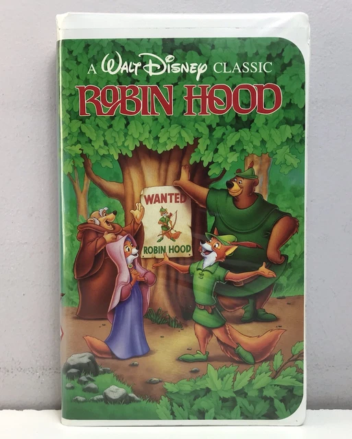 DISNEY ROBIN HOOD VHS Video Tape Black Diamond Classic VTG Clamshell ...