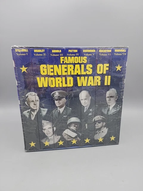 FAMOUS GENERALS OF World War II VHS 7 Cassettes Patton MacArthur & More ...