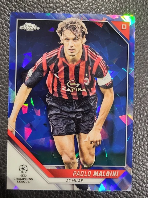 Paolo Maldini Sapphire Chrome Soccer Card £619 Picclick Uk