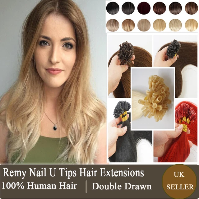 16and 22and 7a Pre Bonded Keratin Nail U Tip Russian Remy Human Hair
