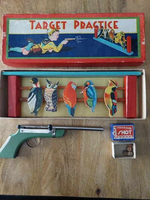 RARE ANTIQUE VINTAGE Target Toy / Complete With Cork Gun / Made in ...