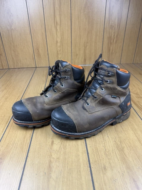 TIMBERLAND PRO BOONDOCK 8” 92615 Brown Composite Toe Work Boots Size 11 ...