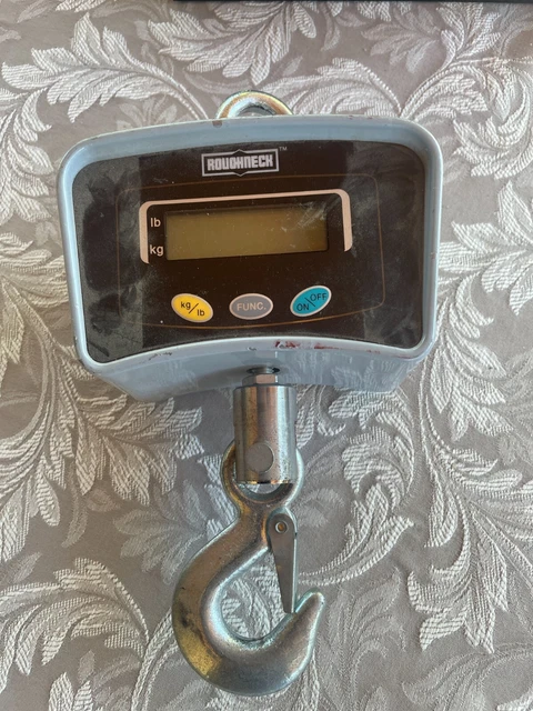 ROUGHNECK 1/2 TON Digital Hanging Crane Scale Dynamometer: 1100# 500kg ...