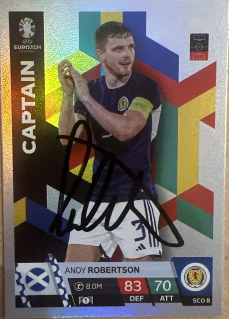 SCOTLAND HAND SIGNED Andrew Robertson Euro 2024 Match Attax Card £9.99 ...