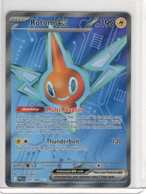 POKEMON - ME Phantasmal Flames - Rotom EX - 111/094 - Full Art Ultra ...