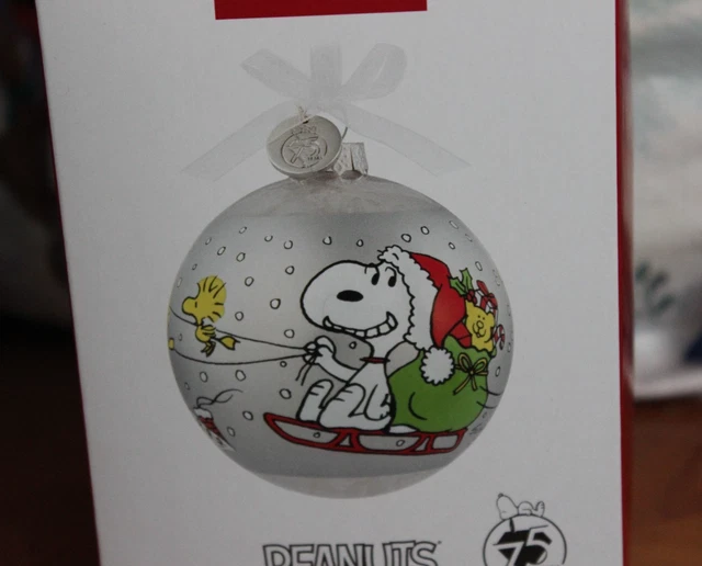 HALLMARK KEEPSAKE 2025 Peanuts 75th Anniversary Special Edition Glass ...