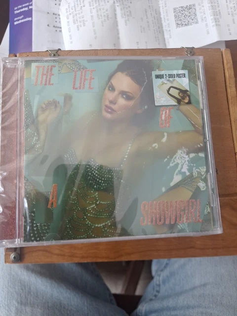 TAYLOR SWIFT THE Life of a Showgirl CD With 2 Sided Poster In Hand ...