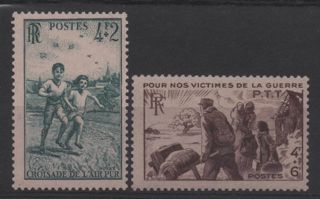 FRANCE 1945 : N° 737/740 Victimes De Guerre Ptt/Croisade De L'air Pur ...