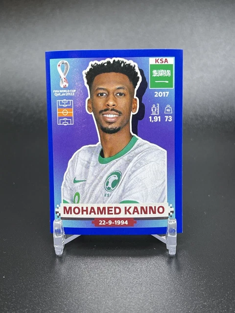 PANINI FIFA WORLD CUP Qatar 2022 KSA16 Mohamed Kanno SAUDI ARABIA Blue ...