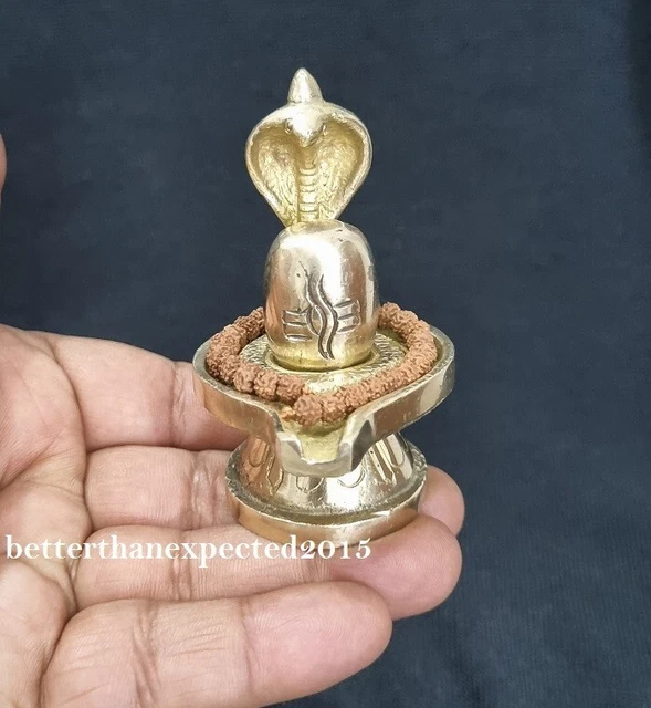 SHIVLING AVEC NAAG Shiva Lingam Laiton Statue Idol God Serpent Hindu ...