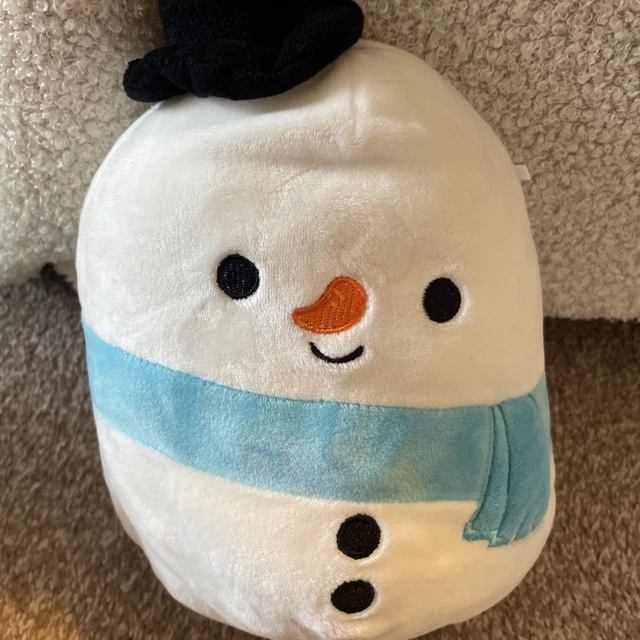 SQUISHMALLOW MANNY SNOWMAN With Blue Scarf And Top hat 8’’ Plush £3.31 ...