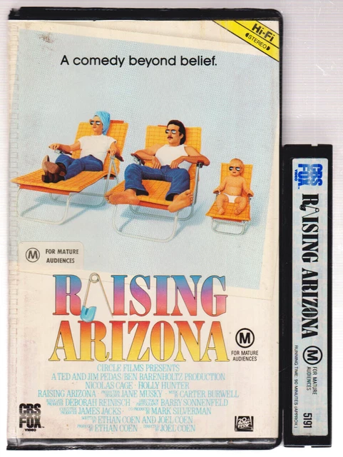 RARE BETA VIDEO Tape RAISING ARIZONA Clamshell Betamax Ex-Rental CBS ...