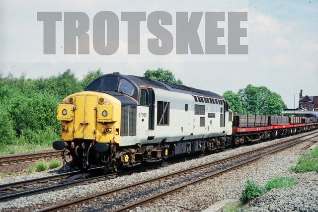 35MM SLIDE BR British Rail Diesel Loco Class 37 37069 Water Orton 1990 ...