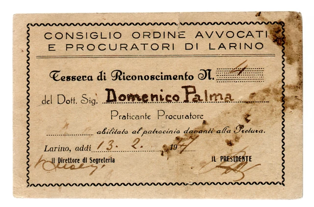 TESSERA DI RICONOSCIMENTO del--consiglio ordine degli avvocati e ...