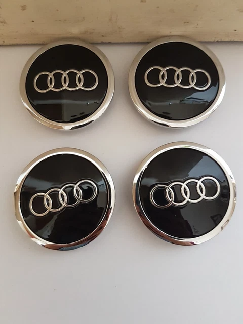 LOT DE 4 Centres de roue cache moyeu Noir 60mm AUDI A1 A2 A3 A4 TT EUR ...