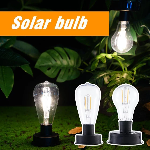 SOLAR LED GARDEN Lamp Outdoor Tungsten Filament Bulb Night 7/8cm Lamp ...