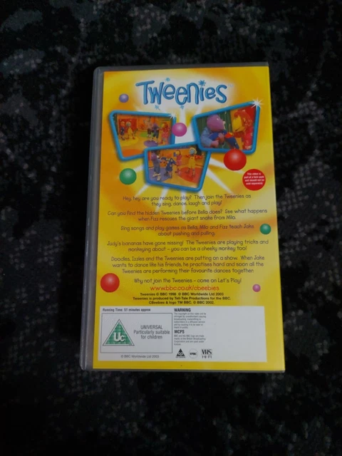 CBEEBIES THE TWEENIES Vintage Retro Vhs Tapes X3 Lets Play Song Time 1 ...