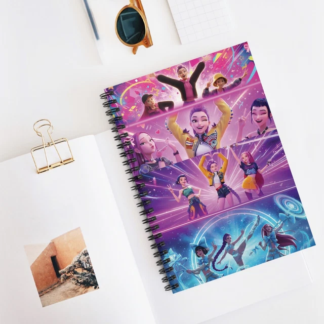 KPOP DEMON HUNTERS Spiral Notebook, huntrix kpop journal for children ...