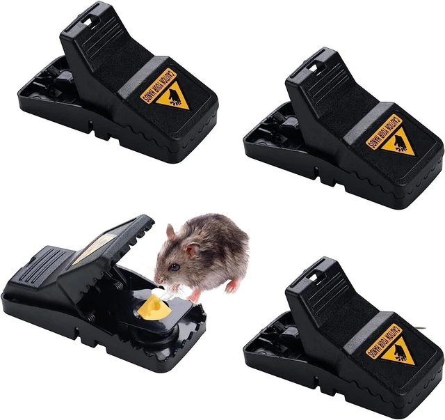 SET OF 4 Mouse Mice Traps Mousetrap Plastic Catcher Killer Reusable ...