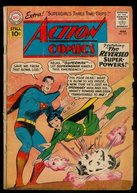 DC COMICS ACTION Comics #274 SUPERMAN Lois Lane Super-Woman GD+ 2,5 EUR ...