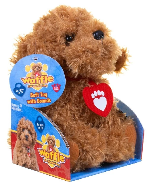WAFFLE THE WONDER Dog 539 3401 Soft Toy with Sound, Brown £22.99 ...
